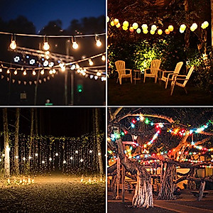 ANDOT Outdoor Hanging Light Kit, 1/16Inch,7x7, 130ft Globe String Lights Suspension Kit, 304 Stainless Steel Cable,String Lights Outdoor Rope Perfect for Patio, Garden