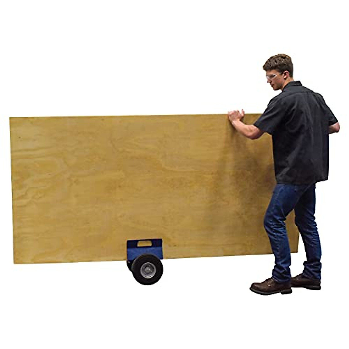 Vestil PLDL-HD-4 Steel Plate and Slab Dolly with Foam Wheels, 500 lbs Load Capacity, 14-1/4" Height, 12" Length x 13-5/8" Width