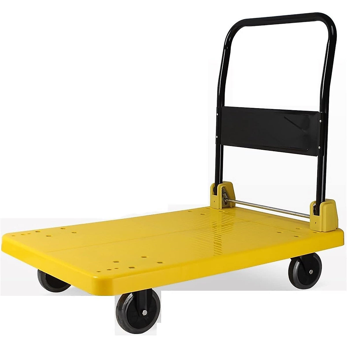 Platform Truck Portable Platform Truck Metal Handle Flat Handtruck with Wheels Folding Push Cart Load 330 Lb/ 660 Lb Moving Dolly Cart Reliable