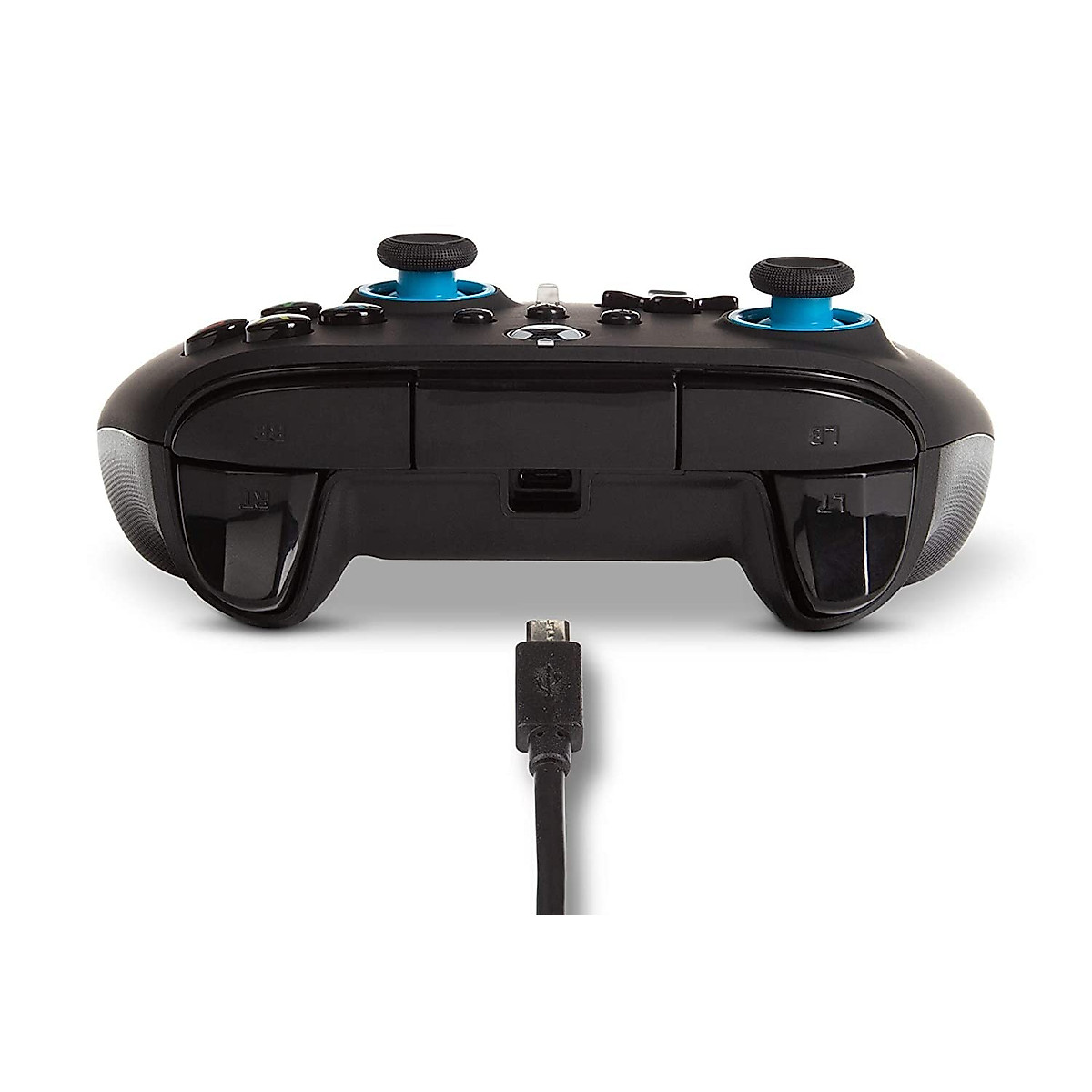 PowerA Enhanced Wired Controller for Xbox Series X|S - Blue Hint, gamepad, wired video game controller, gaming controller, Xbox Series X|S, Officially Licensed for Xbox