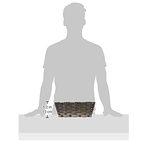 Whitmor Gray Wash Split Rattique Small Shelf Tote