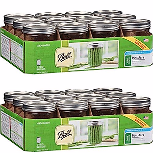 Ball 16 Oz. Wide Mouth Pint 12 Pieces Jars (2 Pack) Made in USA