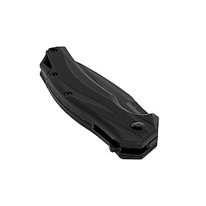 Kershaw Lateral Folding Pocket Knife, Black Serrated 3.1 inch Blade, Every Day Carry, Pocketclip