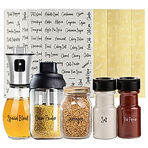 276 Pcs Clear Pantry Labels Set with 125pcs Blank Labels, DIY Food Label Sticker, Water Resistant & Oil Resistant, Pantry Labels for Food Containers, Jars for Flour, Sugar, Oat(Size:401pcs)