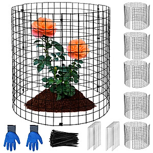 MWELLEWM 15Pcs Plant Protectors from Animals Metal Plant Cages for Outdoor Plants Plant Cage & Supports Keep Animal Out Garden Wire Mesh Protection from Rabbit Chicken Squirrel Tree Flower