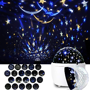 Aytai Star Projector Night Lights for Kids with Timer, Moon Star Projector Light with 3 Kind of Shells 21 Changing Modes, Galaxy Light Projector for Bedroom Baby Nursery Birthday Christmas Gifts