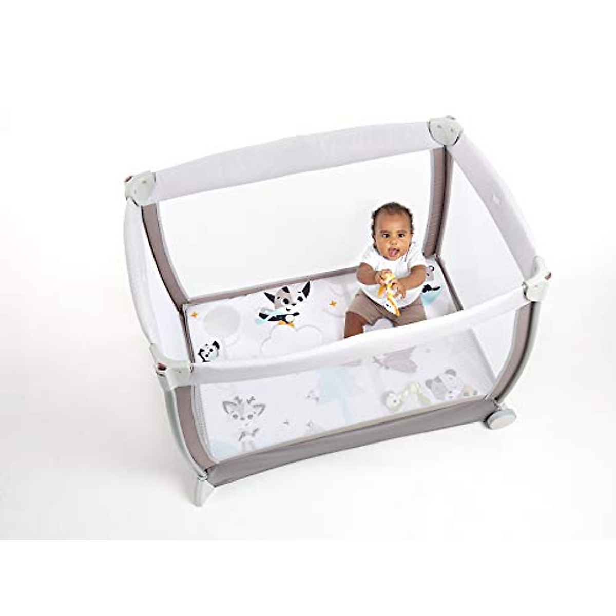 Tiny Love 6-in-1 Here I Grow Deluxe Playard, 6 Mode Baby Playpen: with Bassinet, Playmat, Toy Arch, Changer, and Travel Bag, Magical Tales