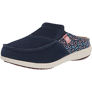 Spenco Women's Siesta Via Slide Clog, Peacoat Floral, 6