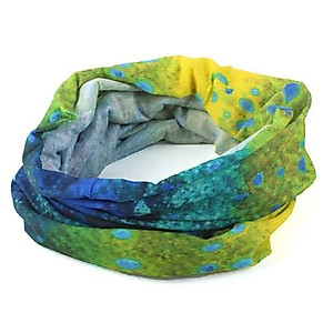 LPG Apparel Co. Mahi Skin'z Fishing UPF 30+ Moisture Wicking Dri-Fit Seamless Bandana Sun Protection Face Mask One Size Fits Most