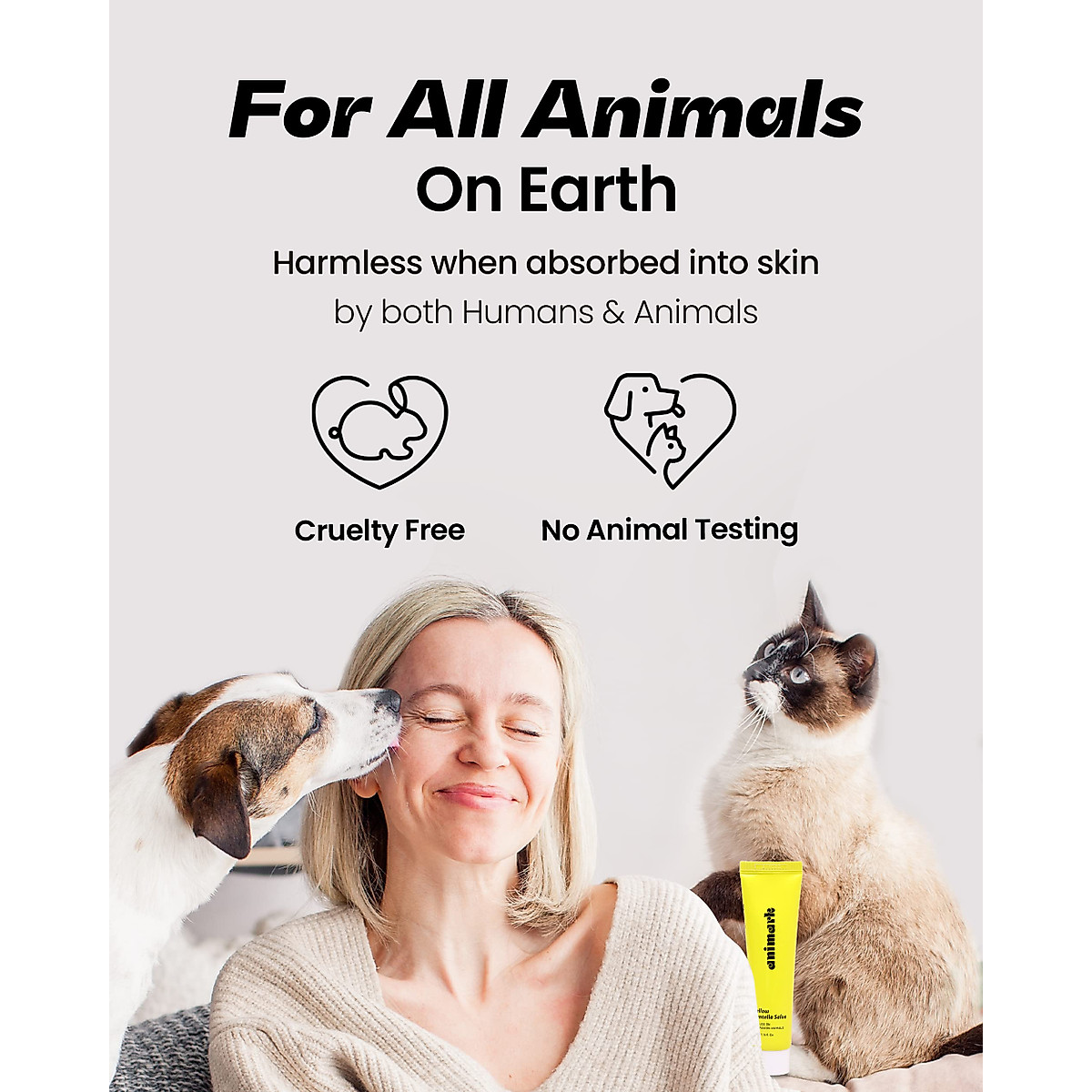 SUNNY SIDE UP Dog Cat Paw Moisturizer Yellow Centella Salve | Dog Lotion for Dry Itchy Skin & Cracked Paws | Cat Itchy Skin Allergy Relief | Cat & Dog Paw Balm for Skin Irritation (1.16 fl oz)