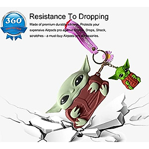 for Airpod Pro Case Soft Silicone Cute Cartoon Kawaii Funny Cover Fashion Protective Skin Accessories Keychain Girls Teens Cases for AirPod Compatible with Airpod Pro (Pro youda Baby)