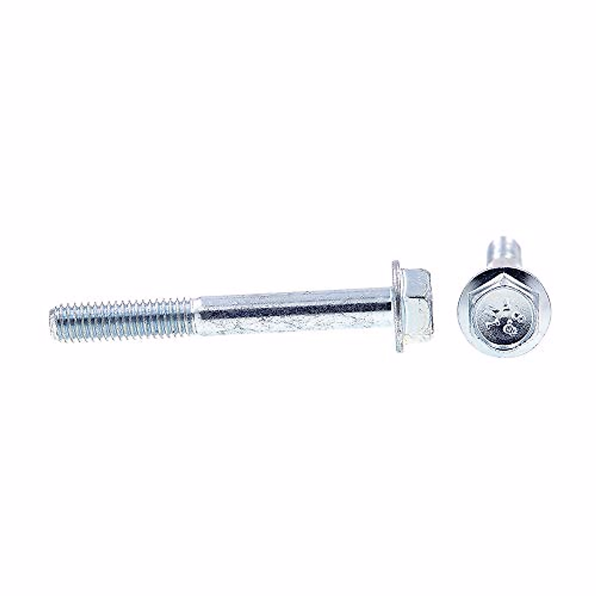 Prime-Line 9089430 Flange Bolts, Class 8.8 Metric, M6-1.0 X 50MM, Zinc Plated Steel, (10-pack)