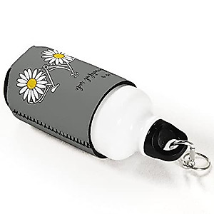 Can Cooler Sleeves Coozies for Cans And Bottles Insulators Positive Quote Daisy Bike Print PVC Elastic Reusable