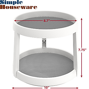 SimpleHouseware 2 Tier Turntable Lazy Susan Spice Organizer