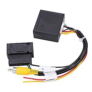 Qiilu Backup Camera Rear View License Plate Reverse Camera 12V 5W RGB to AV Converter Decoder Box Adapter Backup Camera Parts Replacement for Magotan CC