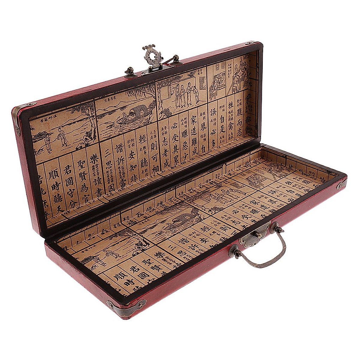 MonkeyJack 15 Column Vintage Chinese Wooden Bead Arithmetic Abacus with Box for Children Adults Gift