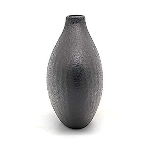 NEWQZ Decorative Vase, Small Black Ceramic Vase for Tabletop Decor, Stoneware for Floral Flower,4.7" H