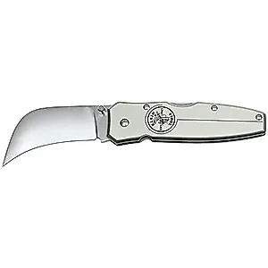 Klein Tools 44006 Pocket Knife, Electricians Knife with 2-5/8-Inch Hawkbill Blade and Aluminum Handle