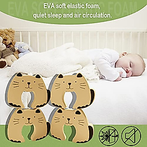 Giv Smil Finger Pinch Guard (Pack of 4) - Slamming Door - Prevent Finger Pinch lnjuries - Protect Child Fingers with Soft Foam Guard - Baby Proof Door Slam Stopper