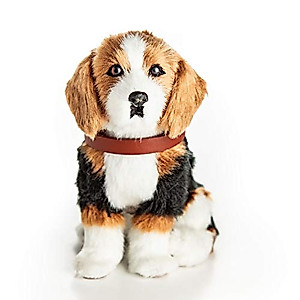 THE QUEEN'S TREASURES 18 Inch Doll Pets, Beagle Puppy Dog Pet Friend with Leash and Collar, Compatible for Use with American Girl Dolls
