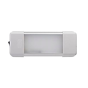 Raycharm LED Interior Utility Light Fixture 6.7" x 2.6", High Lumen-Output Low Current Draw Energy Efficient, Frosted Lens 6000K Cool-White Even Diffused Beam, On/Off Rocker Switch, 12V-24V DC, 1-Pack