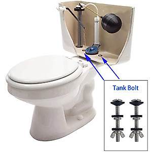 4 PCS Toilet Tank to Bowl Bolts Repair Kit, 5/16 * 3.15 inch Stainless Steel Heavy Duty Rustproof Toilet Tank Bolts