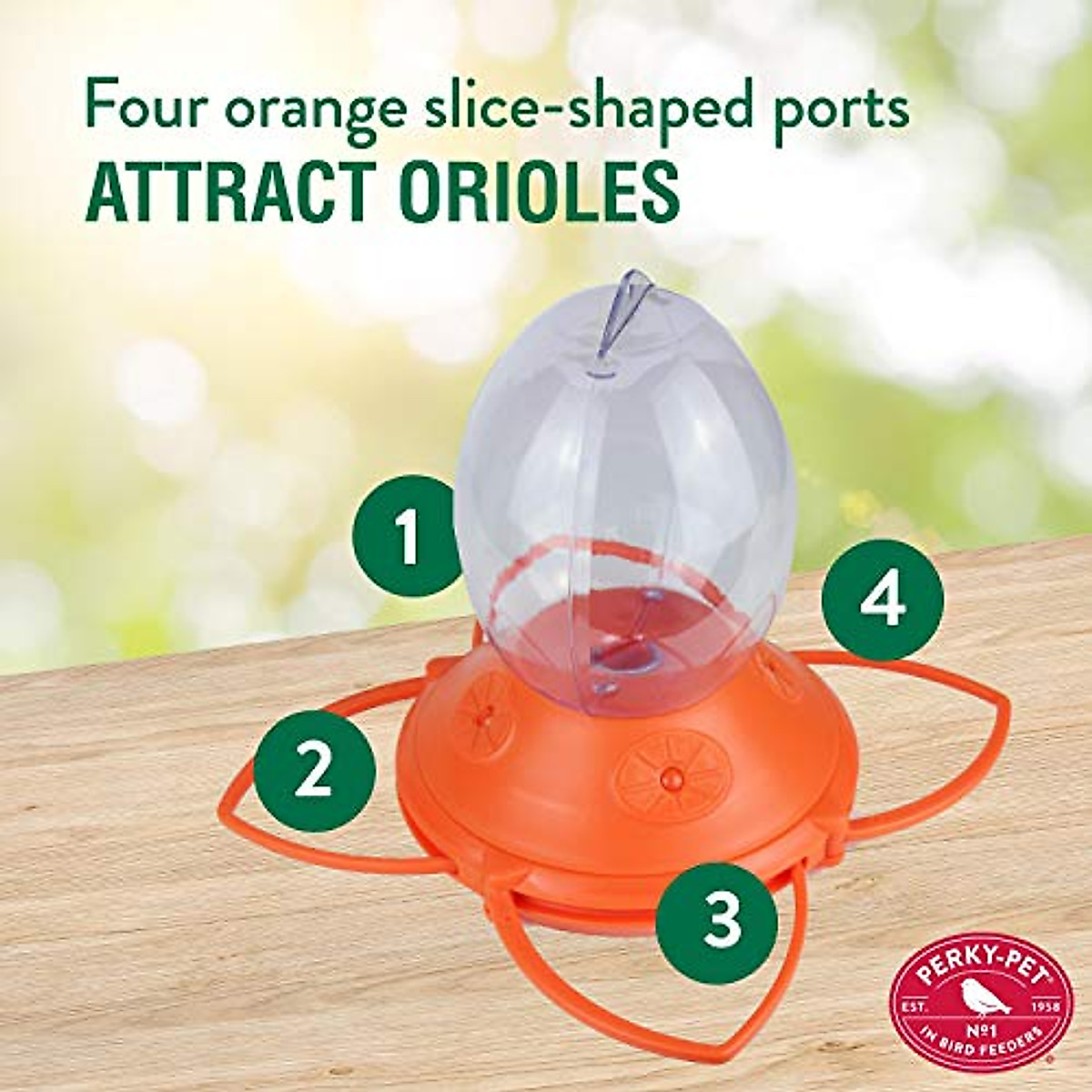 Perky-Pet Opus Plus 32-ounce Plastic 449-2 Oriole Feeder