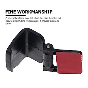 STOBOK 4pcs Reptile Terrarium Cover Clip Tropical Amphibians Tank Buckle Anti-Escape Cages Door Hinge Latch for Reptiles, Black, 1.97x1.18x0.98in