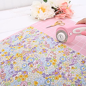 3 Yard Cut Threadart Premium Cotton Quilting Fabric - Blue Floral 4-44" Width - 100% Cotton - Quilting, Sewing, Crafts