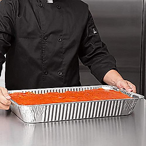Durable Disposable Aluminum Foil Steam Roaster Baking Pans, Deep, Heavy Duty Baking Roasting Broiling 20 x 13 x 3 inches Thanksgiving Turkey Dinner (10)