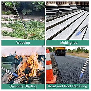 KOMAN Weed torch Propane Burner with 8FT Converter Hose,Fuel by 1LB Propane Gas Cylinder/5-40LB Propane Tank,self ignition,for Roofing,Weeding,Campfire Starting(Output 24000BTU, Propane not included)