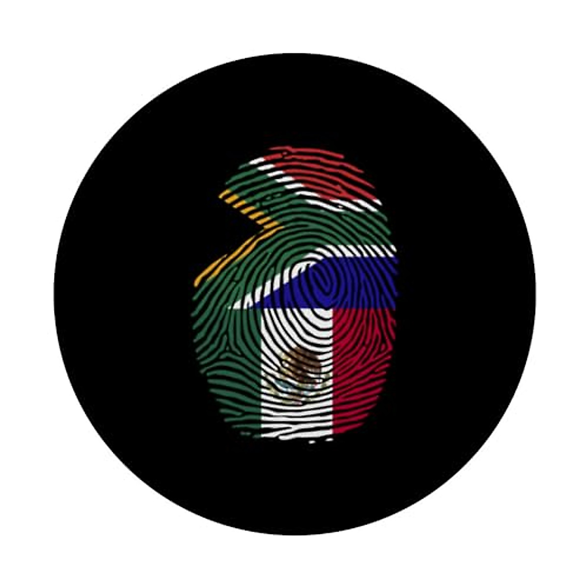 South Africa & Mexico Fingerprint Half South African Mexican PopSockets Standard PopGrip