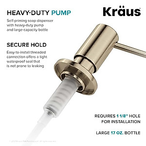 KRAUS Kitchen Soap and Lotion Dispenser in Spot-Free Antique Champagne Bronze, KSD-43SFACB
