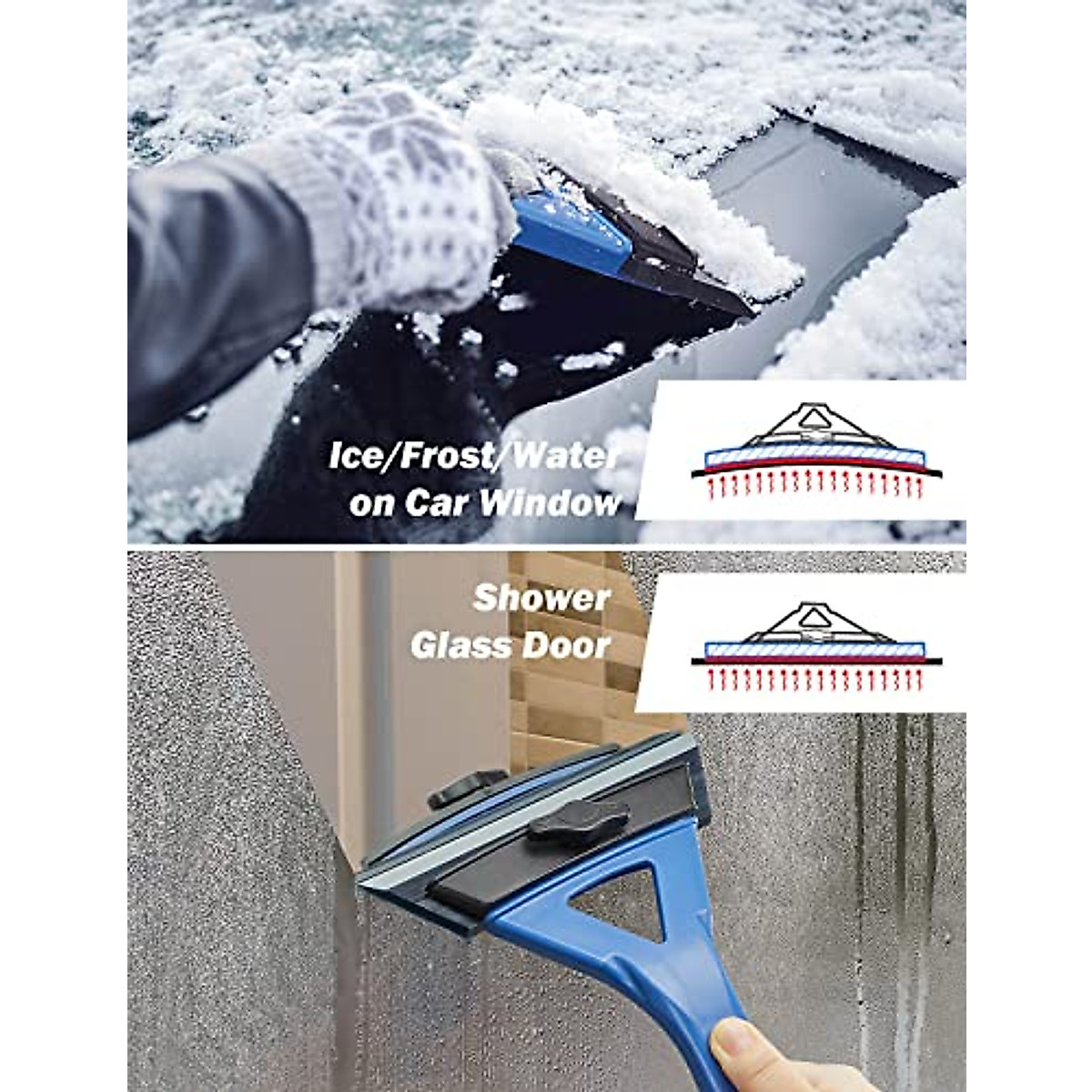 JOYTUTUS Snow Brush and Ice Scraper, Snow Scraper Brush for Car Windshield, Snow Remover for Cars, Trucks, SUV