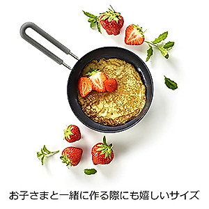 Green Pan CC001948-001 Mini Frying Pan, 5.5 inches (14 cm), IH Compatible, Ceramic, Non-Stick, Fluorine Free, Round, Stainless Steel