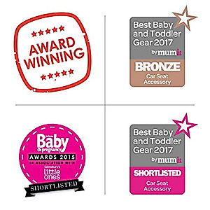 Diono Easy View Plus Baby Car Mirror with Light, Safety Car Seat Mirror for Rear Facing Infant with 360 Rotation, LED Night Light, Wide Crystal Clear View, Shatterproof, Crash Tested