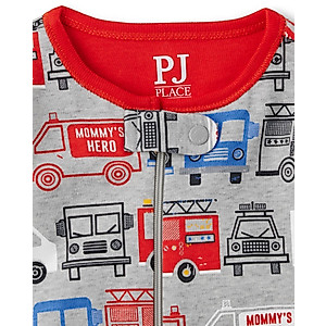 The Children's Place,and Toddler Snug Fit 100% Cotton Zip-Front One Piece Footed Pajamas 2-Pack,3T