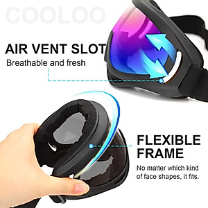 Ski Goggles Snowboard Goggles Outdoor Goggles Ride Motorcycle Sport Goggles UV400 Windproof Sand Tactics Equipment Skiing Glasses