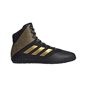 adidas Mat Wizard Hype Black/Gold Wrestling Shoes 7.5