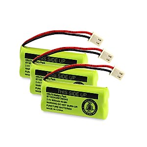 Kruta BT183342 BT283342 BT166342 BT266342 BT162342 BT262342 Battery Compatible with VTech CS6114 CS6419 CS6719 AT&T EL52300 CL80112 VTech CS6719-2 Cordless Handsets (Pack of 3)