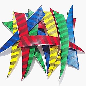 AMEYXGS 50 Pcs Archery Turkey Feather Fletching 4 Inch 5 Inch Natural Feather Fletching DIY Arrows Fletching Right Wings Vanes for Hunting Arrow Accessories (5inch, White)