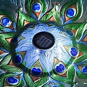 MUMTOP Solar Panels for Bird Bath, 6 Led Solar Power Light Automatically Glow at Night, Waterproof Suitable for Birdbath Outdoor, Yard, Garden Decoration