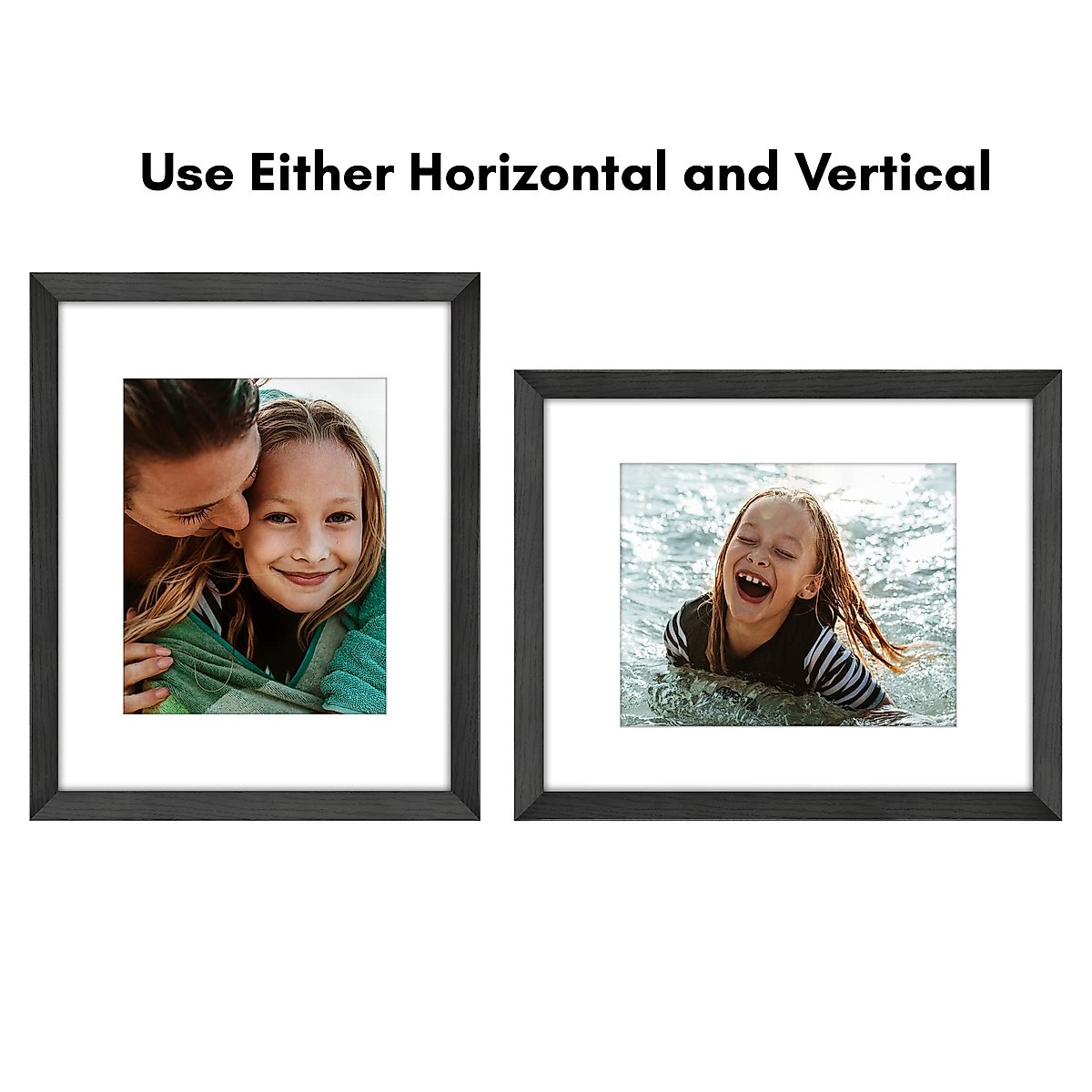 Americanflat 16x20 Picture Frame with Polished Plexiglass - Use as 11x14 Frame with Mat or 16x20 Frame Without Mat - Hudson Collection - Wide Photo Frame for Wall Display - Black