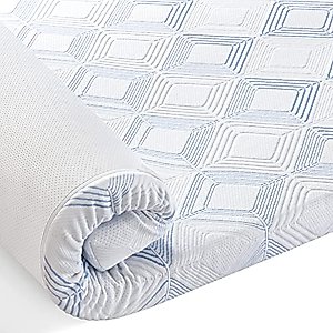 BedStory 2 Inch King Size Memory Foam Mattress Topper, Ventilated Bed Topper with Removable Cover, Soft Foam Mattress Topper, CertiPUR-US Certified