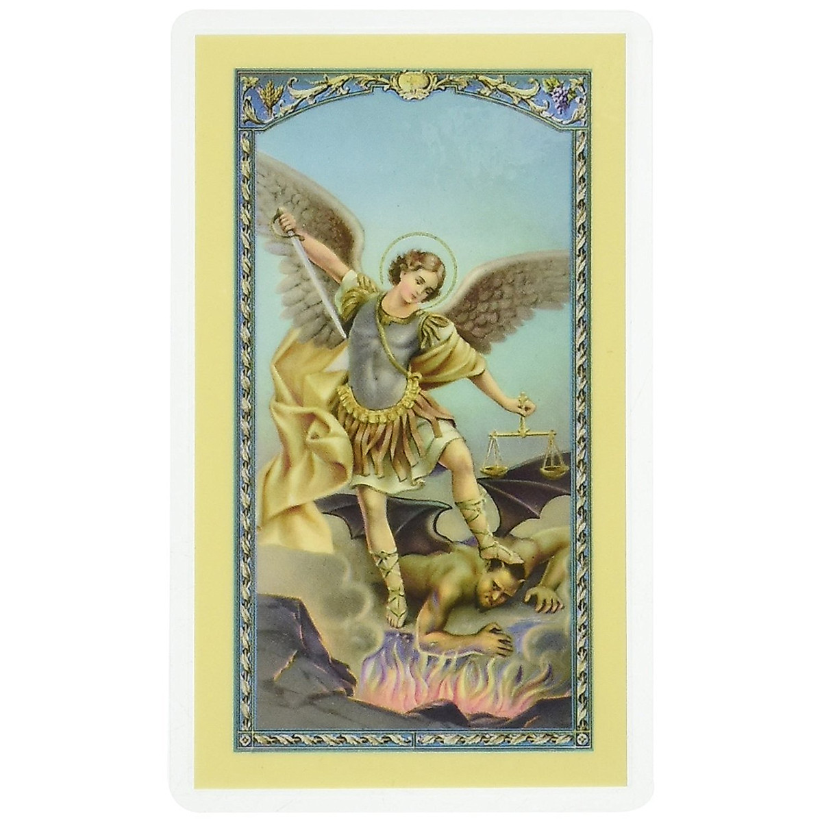 Saint Michael the Archangel, Clear Holy Cards - Set of 5