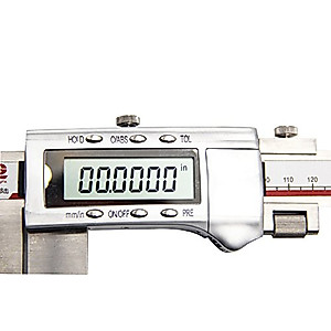 BAOSHISHAN 0-500mm/19.7 Inch Digital Caliper Vernier Caliper Stainless Steel with Long Jaw 150mm/6 Inch Measuring Tool Accuracy:0.01mm Unit mm/in