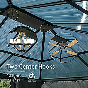 ESSENTIAL LOUNGER 12ftx10ft Hardtop Gazebo, Outdoor Aluminum Metal Gazebo Tent, 99% UV Rays Block,100% Waterproof Polycarbonate Gazebo Canopy with Curtain Screens, for Outdoor Patio Garden