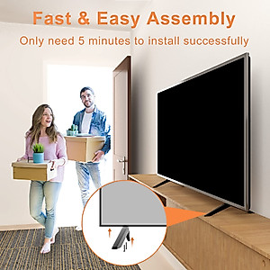 Base TV Legs for TCL Roku TV Stand with Yellow Glow Remote Cover, TV Feet Replacement for TCL TV Stand Legs for 28 32 40 43 49 50 55 65 Inch TV - 32S321 40S325 43S303 50S425 55S525 65S425 with Screws