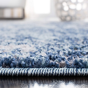 SAFAVIEH Aston Collection Area Rug - 6' x 9', Navy & Grey, Modern Abstract Design, Non-Shedding & Easy Care, Ideal for High Traffic Areas in Living Room, Bedroom (ASN710N)