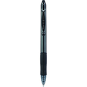 PILOT G2 Pen Stylus, Fine Point, Gray Barrel, Black Ink, 12-Pack (34319)